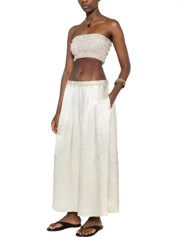 Enza Costa Satin Skirt - Neutrals