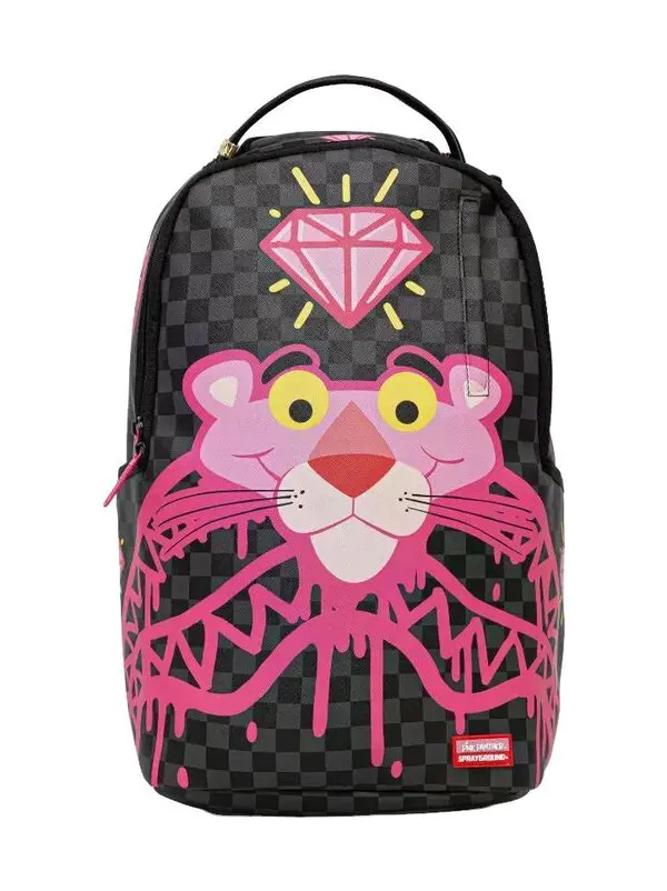 SPRAYGROUND Pink Panther Checkered Backpack - Black