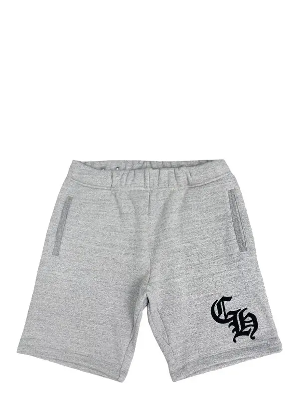 Chrome Hearts Logo Plaque Jersey Shorts - Grey