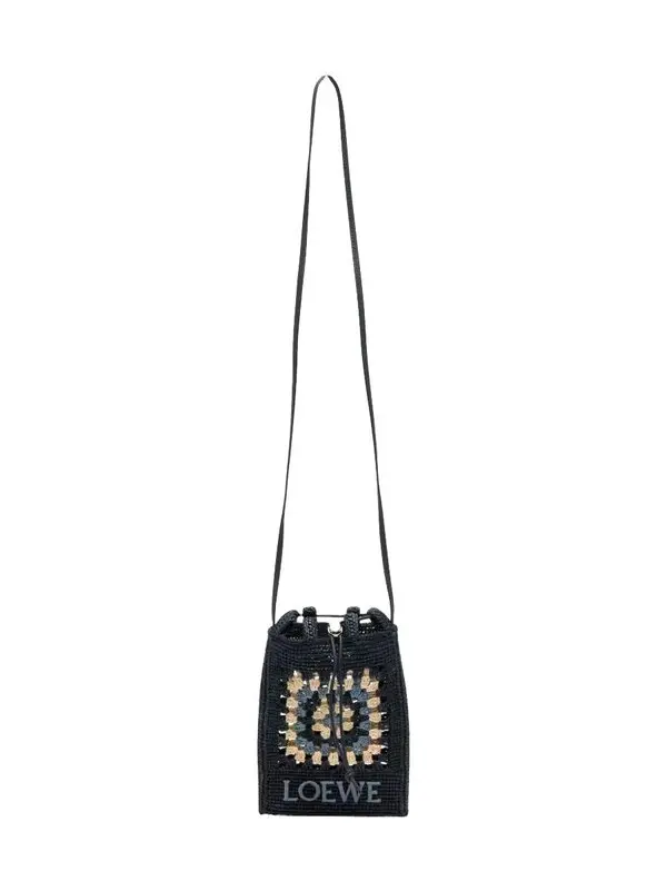 Loewe Crochet-knit Cross Body Bag - Blue