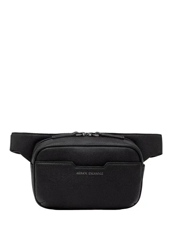 Armani Exchange Pebbled-effect Belt Bag - Black