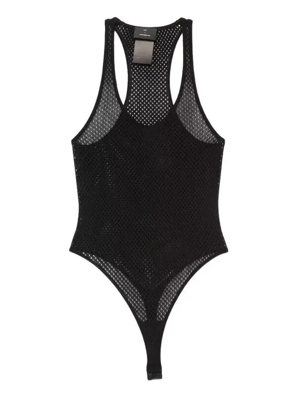 Wardrobe.NYC Mesh Bodysuit - Black