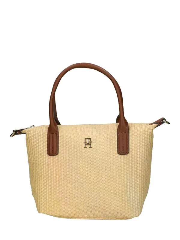 Tommy Hilfiger Woven Top-handle Tote Bag - Neutrals