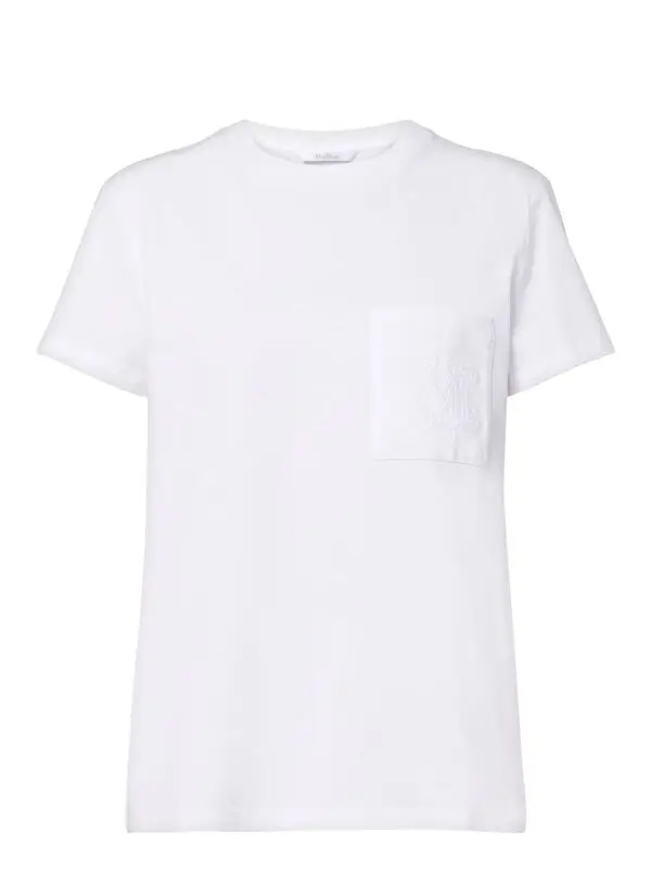 Max Mara Monogram Cotton Jersey T-shirt - White