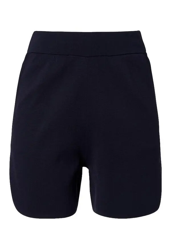 Max Mara Knitted Crêpe Shorts - Blue