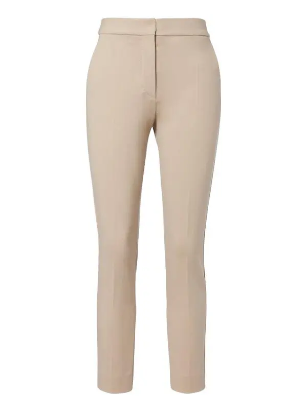 Max Mara Cropped Jersey Slim Pants - Beige