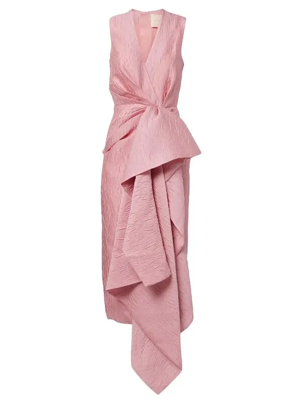 ROKSANDA Draped Midi Dress - Pink