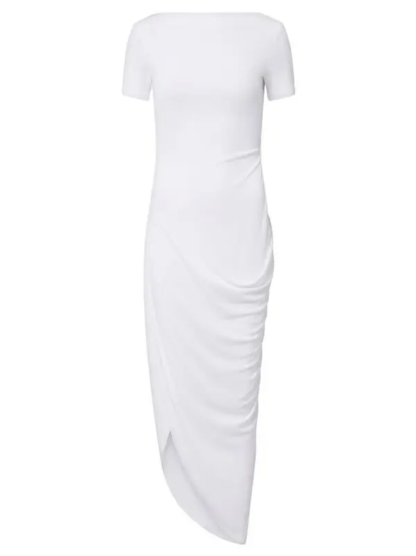 Jacquemus Cutout Jersey Midi Dress - White