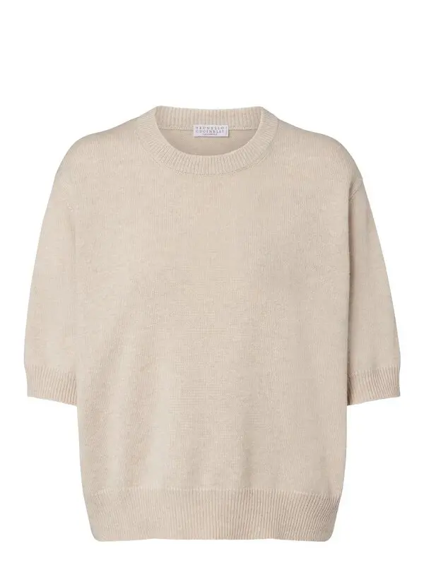 Brunello Cucinelli Cashmere Crewneck Sweater - Beige