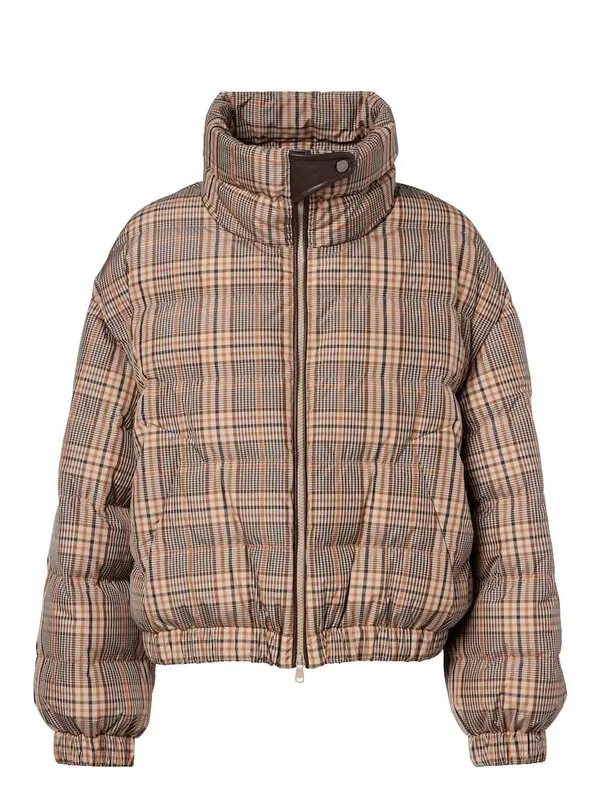 Brunello Cucinelli Checked Down Jacket - Multicoloured