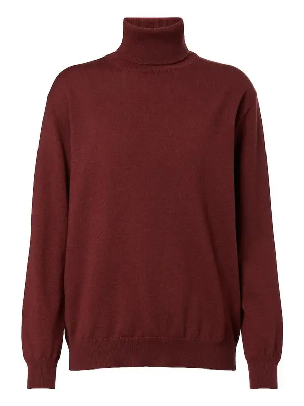 Brunello Cucinelli Cashmere Turtleneck Sweater - Burgundy