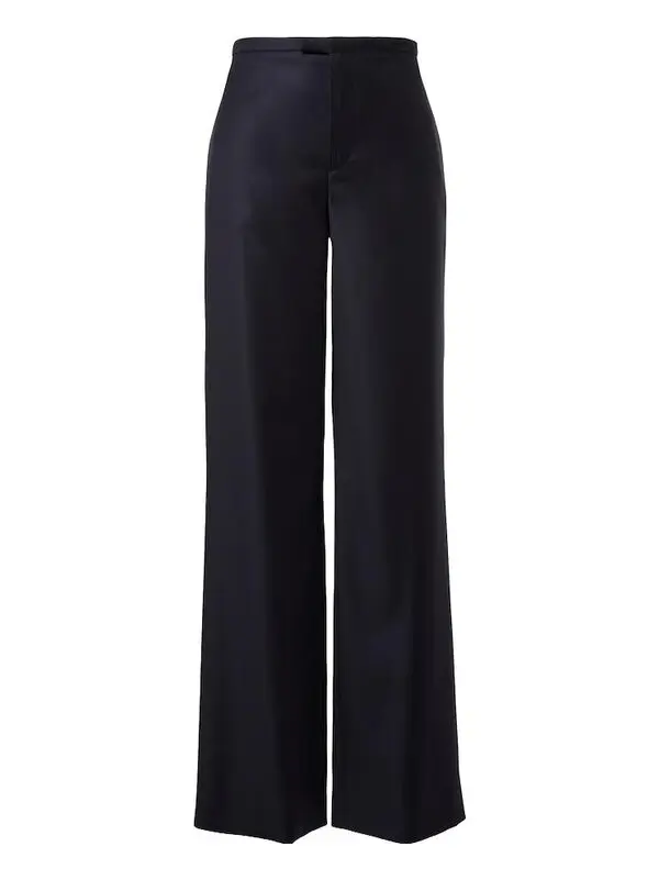 Gucci Wool Wide-leg Pants - Blue