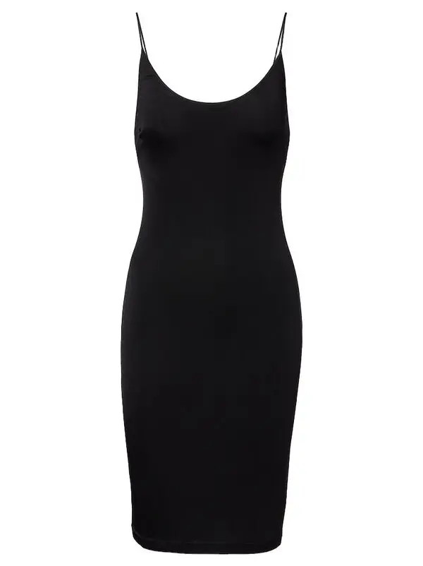 Saint Laurent Cassandre Jersey Midi Dress - Black
