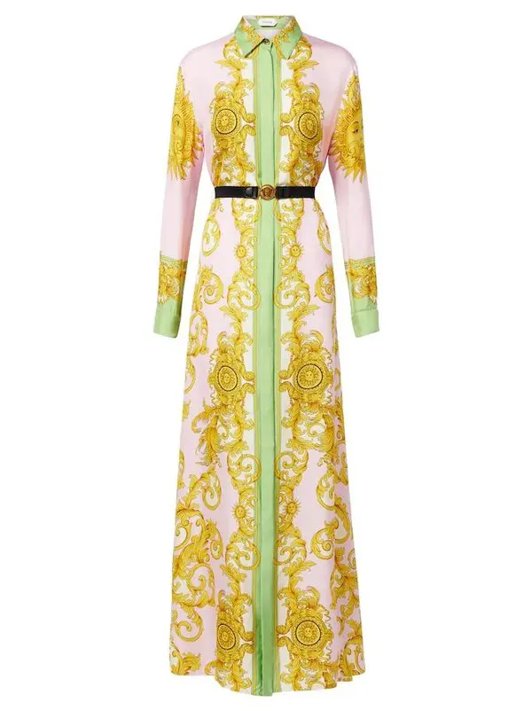 Versace Printed Silk Twill Shirt Dress - Multicoloured