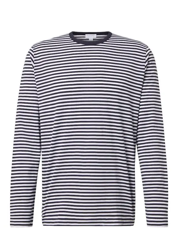 Sunspel Striped Cotton T-shirt - Multicoloured