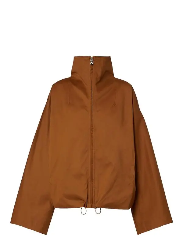 Nour Hammour Francois Cotton-blend Jacket - Brown