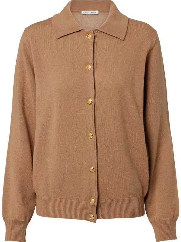 BLAZÉ MILANO Highland Wool And Cashmere Cardigan - Brown