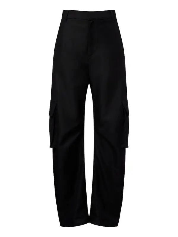 Balenciaga Wool Cargo Pants - Black
