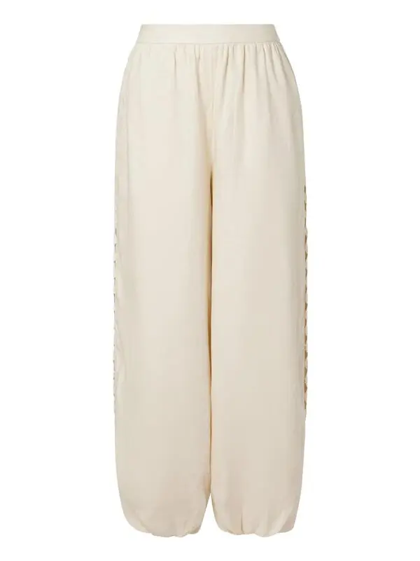 Simkhai Lace-trimmed Wide-leg Pants - Beige