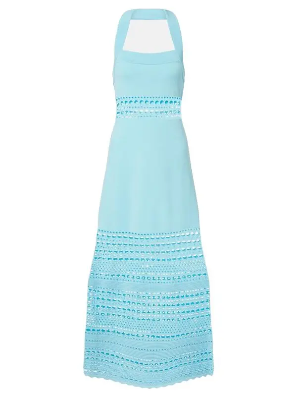 Simkhai Blayne Open-knit Midi Dress - Blue