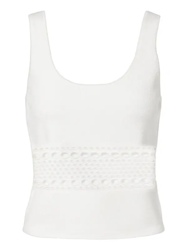 Simkhai Fitzgerald Open-knit Tank Top - White