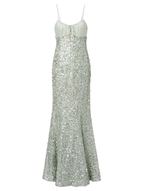 Simkhai Zarena Sequined Gown - Green