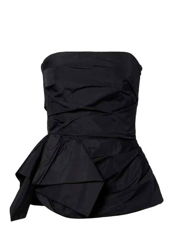 Max Mara Taffeta Corset Top - Black