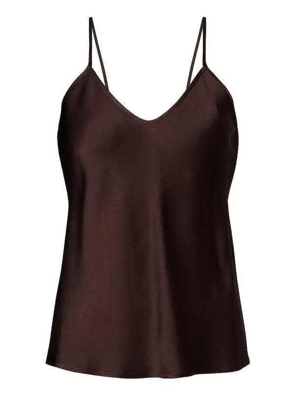 Max Mara Crêpe Satin Camisole - Brown