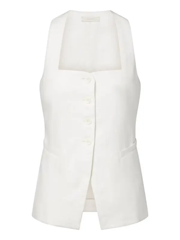 Faithfull The Brand Jackie Linen Vest - White
