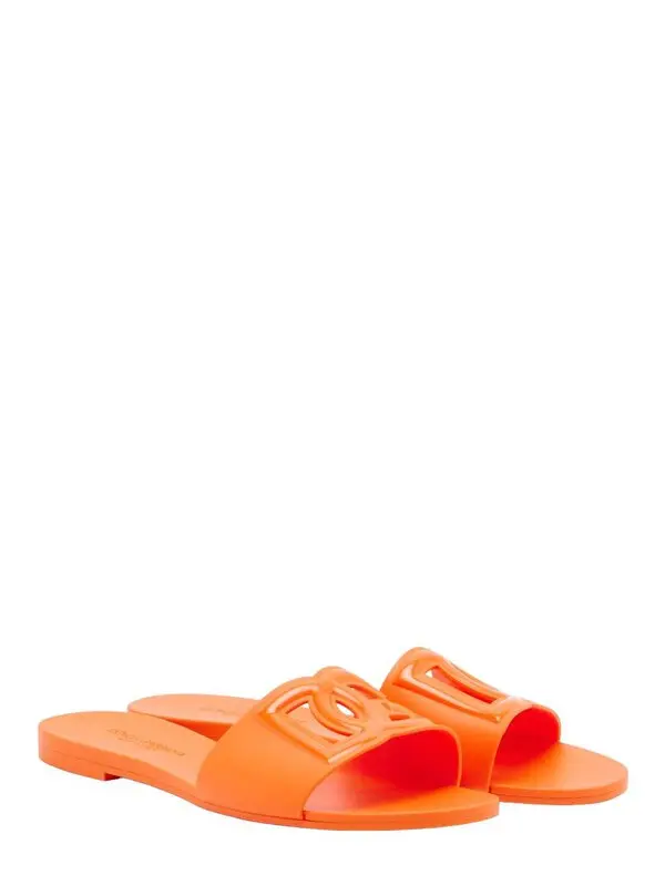 Dolce & Gabbana Dg Rubber Slides - Orange