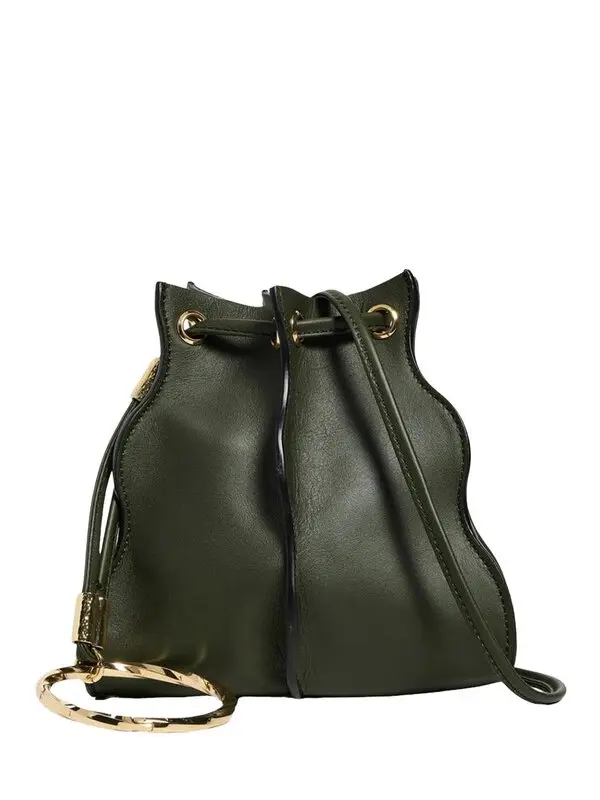 Ulla Johnson Adria Pleated Wave Pochette Handbag - Militaire