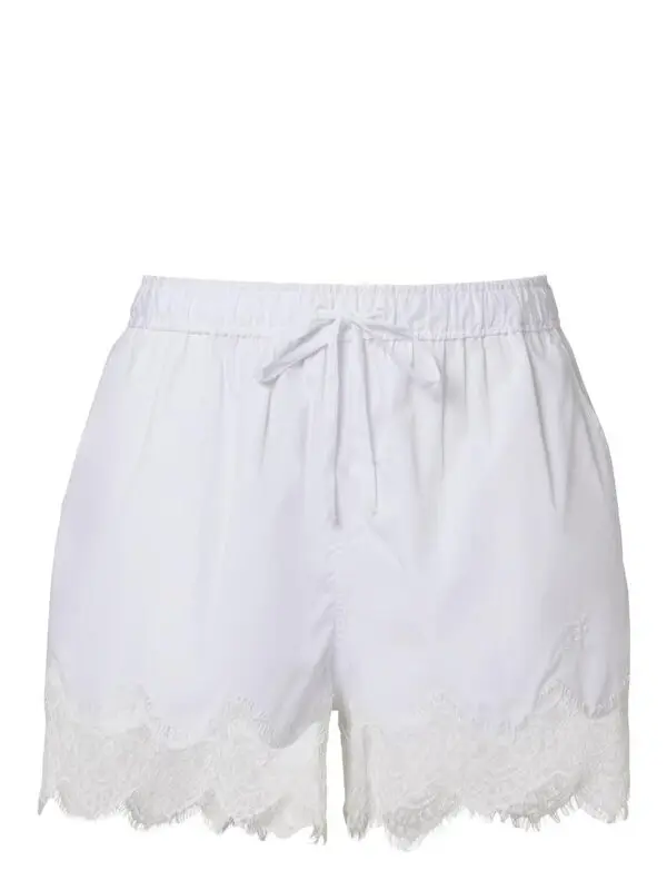 Simkhai Lace-trimmed Cotton Shorts - White