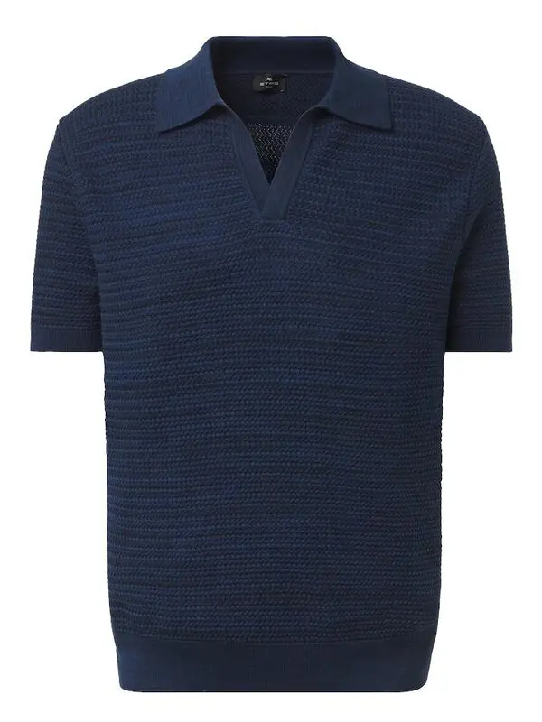Etro Cotton Polo Sweater - Blue