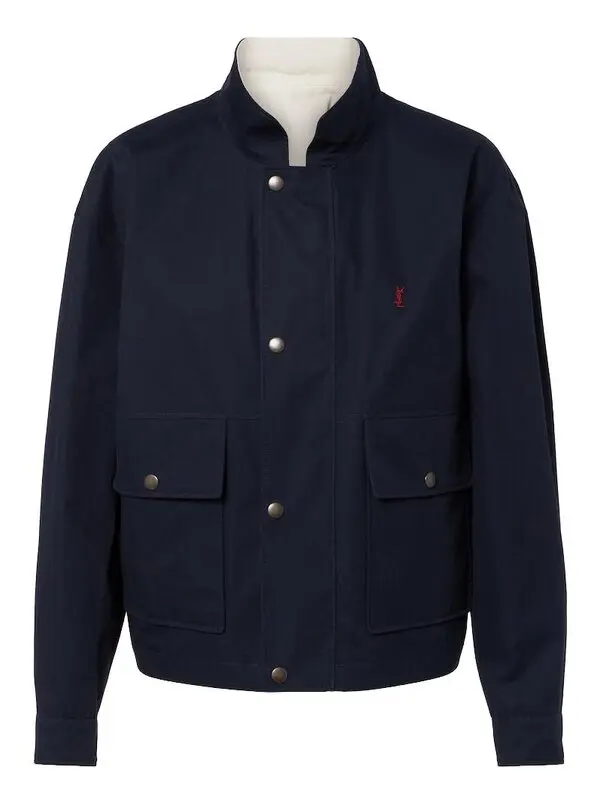 Saint Laurent Reversible Cotton Blouson Jacket - Blue