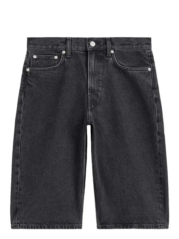 Cos Chord Straight-leg Denim Shorts - Black