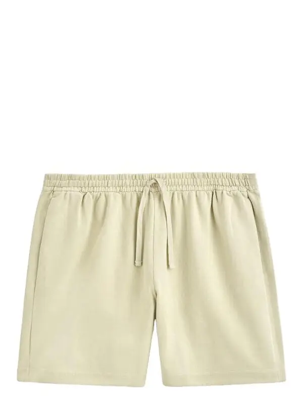 Cos Garment-washed Cotton-jersey Relaxed Fit Shorts - Green