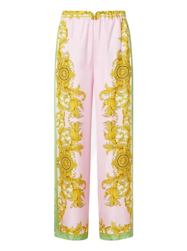 Versace Twill Wide-leg Pants - Multicoloured