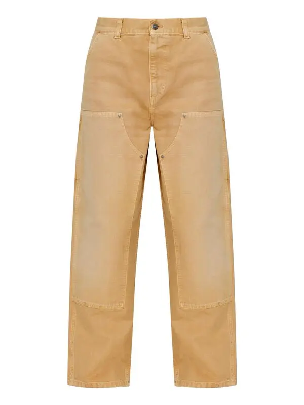 Carhartt Work In Progress Brandon" Relaxed Fit Wide Leg Jeans - Beige
