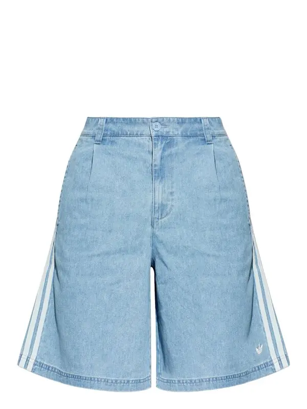 ADIDAS ORIGINALS Light Cotton-lyocell Denim Shorts - Blue