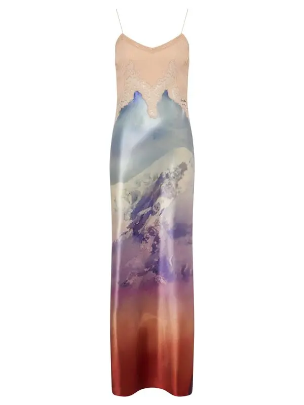 Gabriela Hearst Adolphine Printed Silk Maxi Dress - Mountain