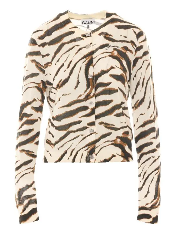GANNI Printed Cardigan - Multicolor