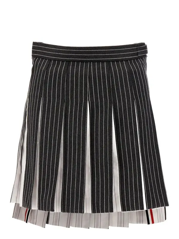 Thom Browne Striped Pleated Skirt - Multicolor
