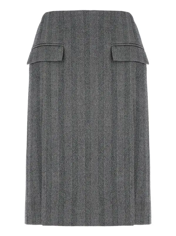 FERRAGAMO Pin Stripe Skirt - Multicolor