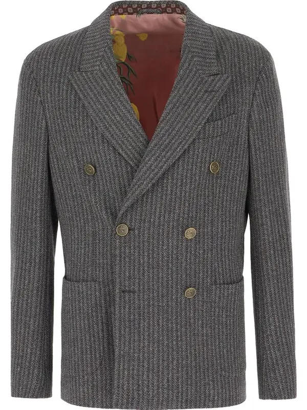 Etro Double-breasted Blazer - Multicolor