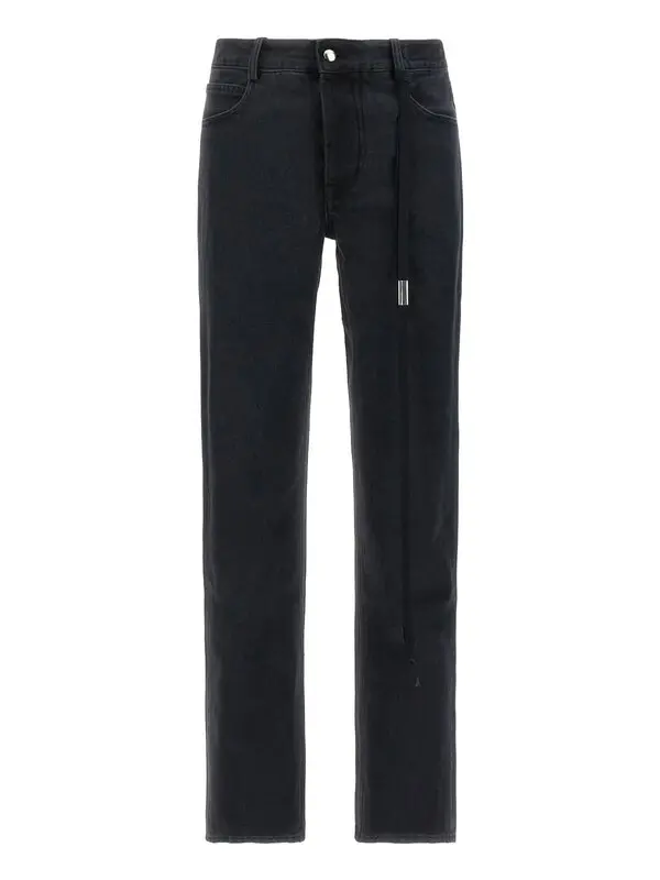 ANN DEMEULEMEESTER Straight Leg Jeans With Belt Detail - Multicolor