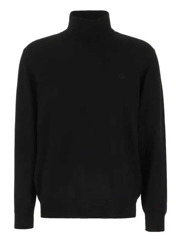 Etro Black High Neck Knitwear - Multicolor