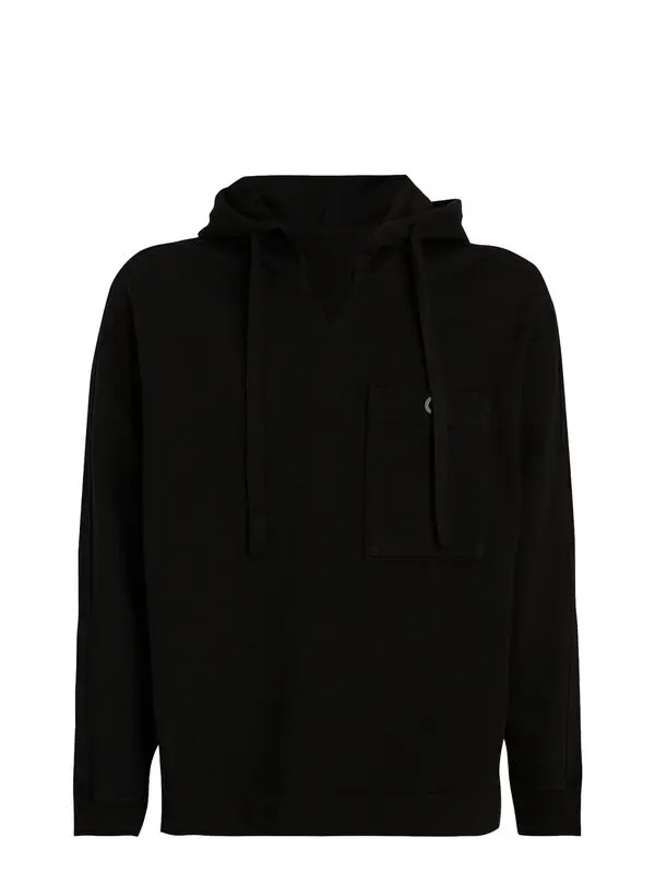 TEN C Hooded Sweatshirt With Pocket Detail - Multicolor