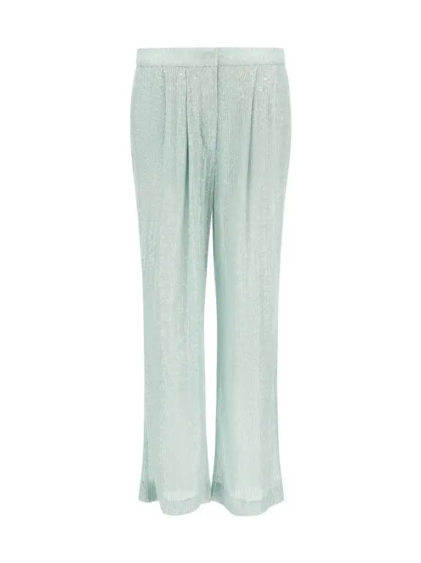 ROTATE BY BIRGER CHRISTENSEN Sequined Wide-leg Trousers - Multicolor