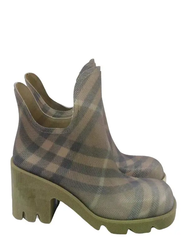 Burberry Check Print Boots - Neutrals