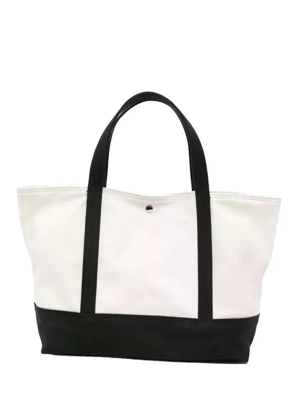 TOTEME Contrast Trim Canvas Tote Bag - Neutrals